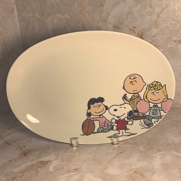 Peanuts | Dining | Peanuts Football Theme Oval Platter | Poshmark